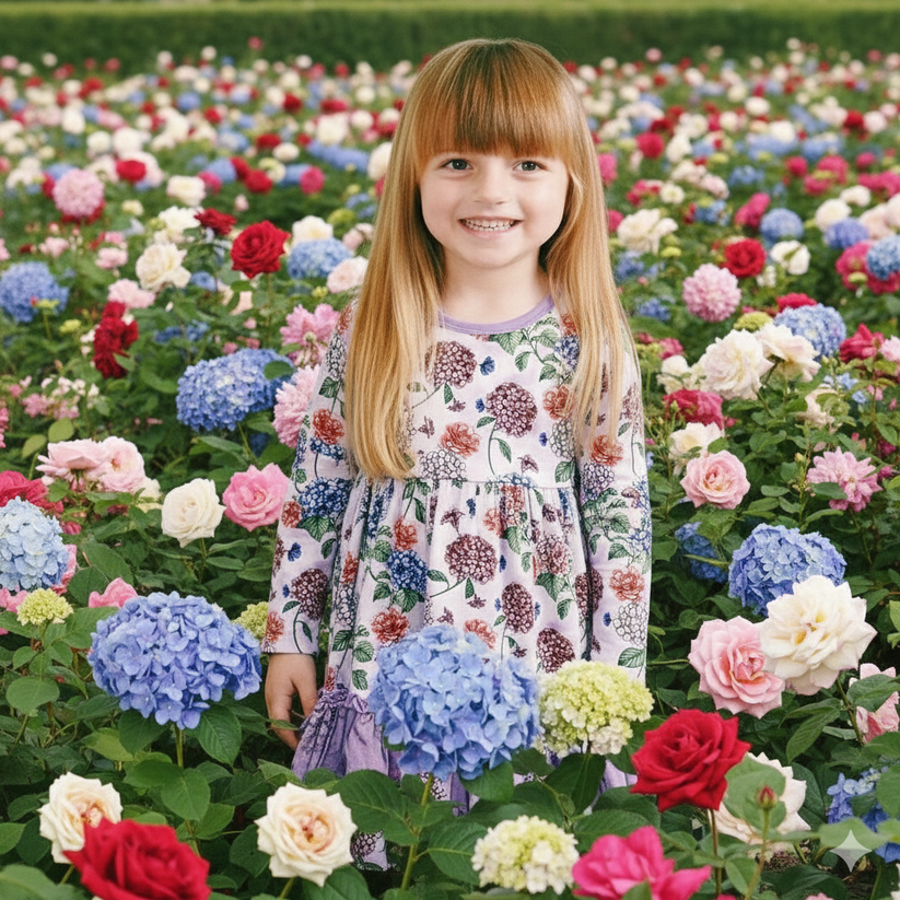 Beverly’s Garden Longsleeve Twirl Dress – Boo Boo Bamboo